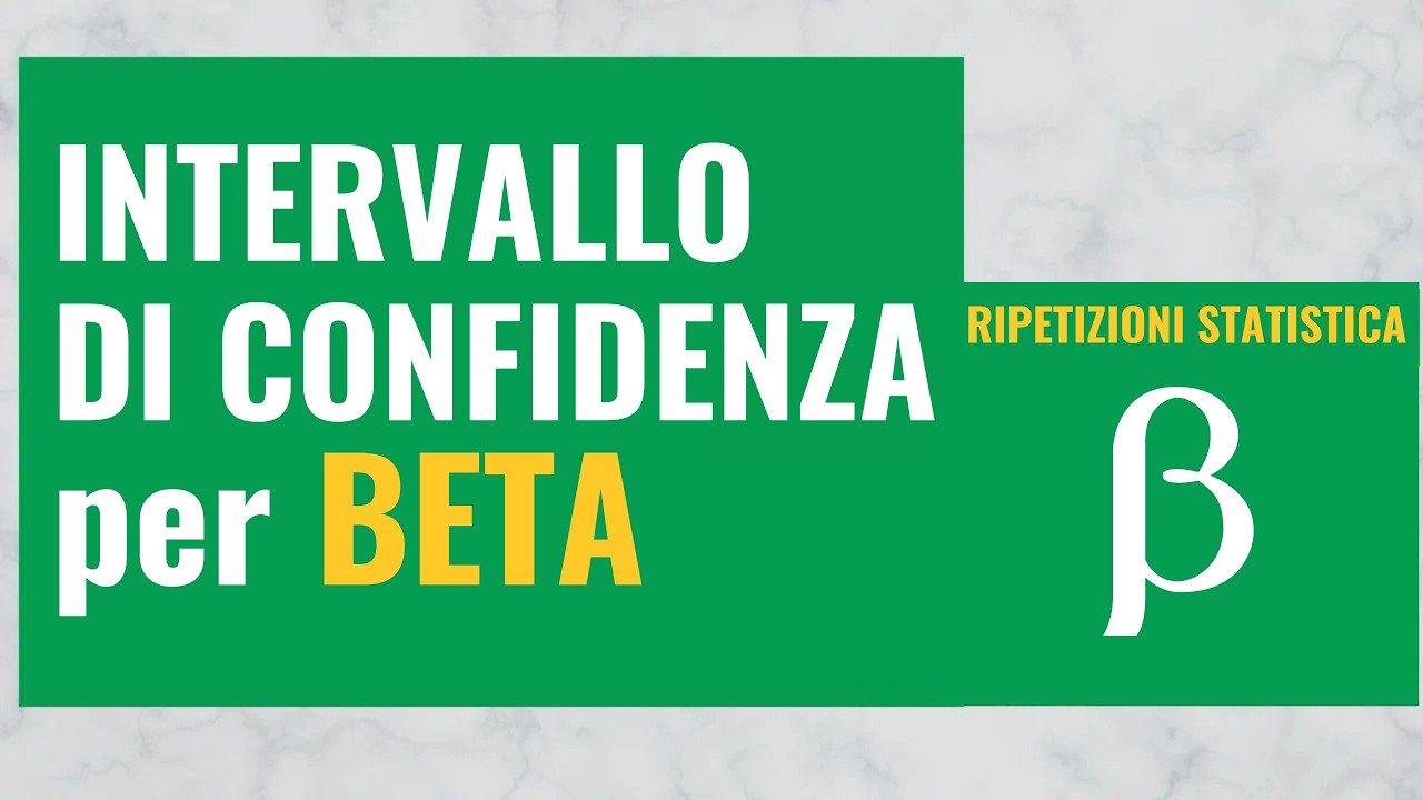Intervallo di confidenza per BETA coefficiente di regressione - YouTube
