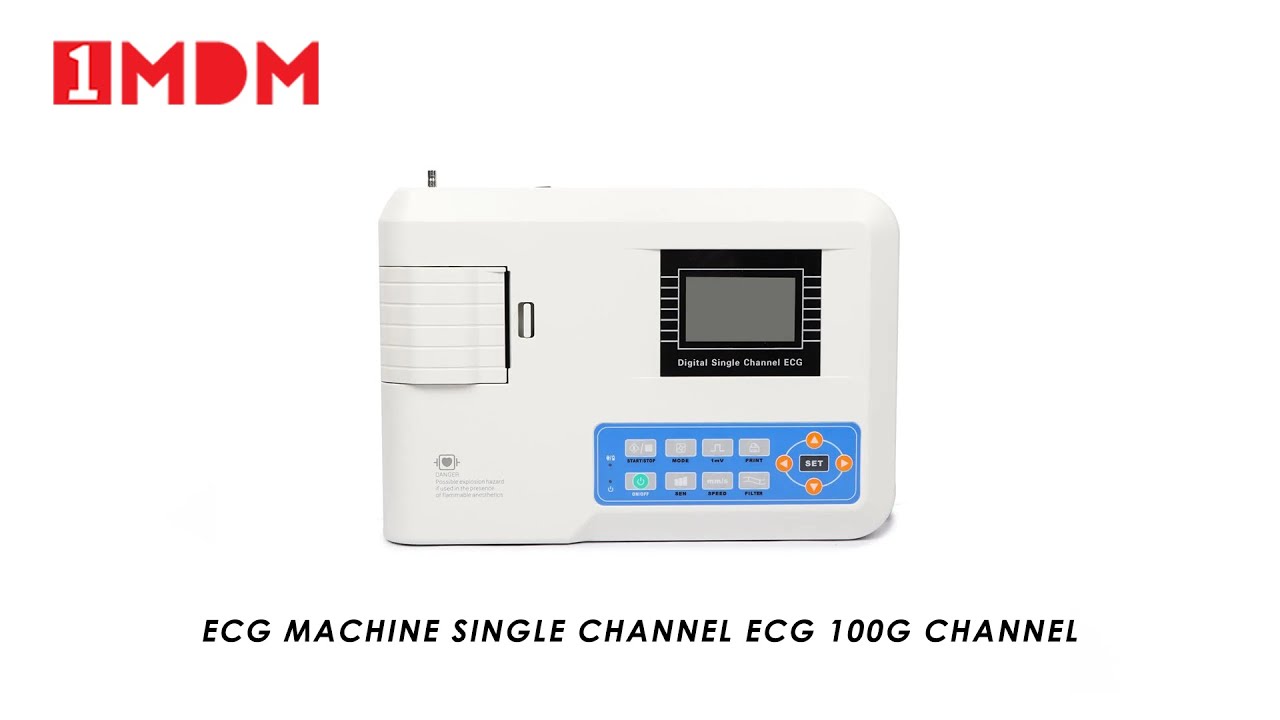 NISCOMED ECG MACHINE SINGLE CHANNEL ECG 100G CHANNEL - YouTube