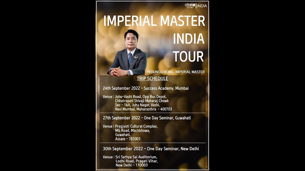 Atomy Imperial Master first-ever visit in India - YouTube