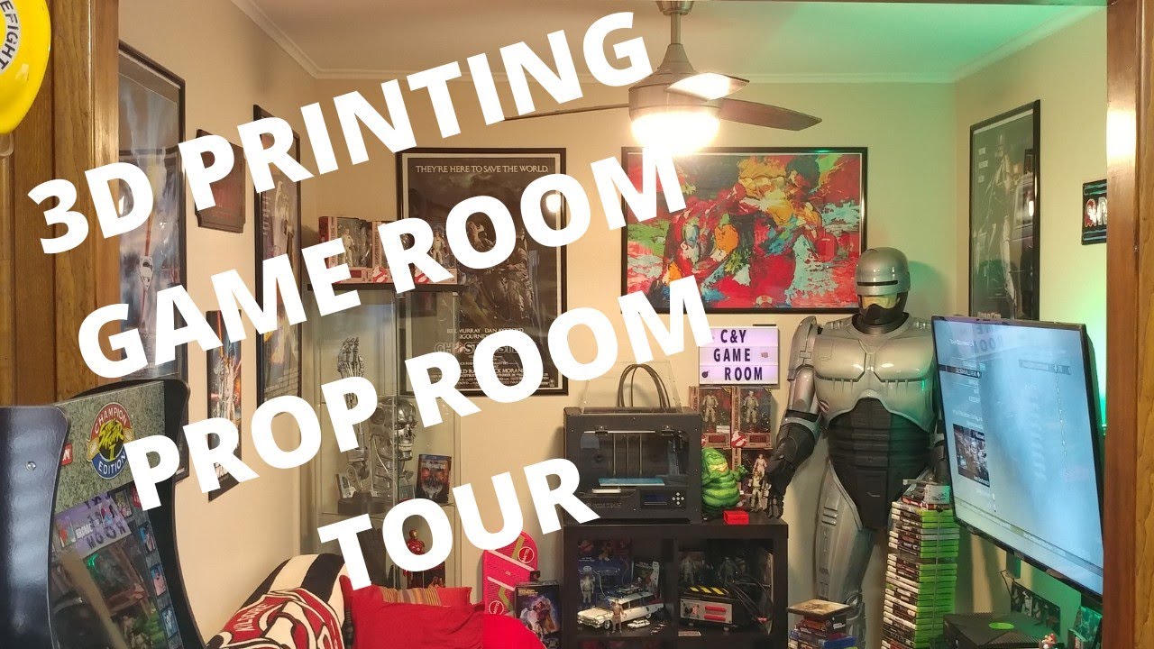 Tour of My 3D Printing Prop Game Room - Back to The Past - YouTube