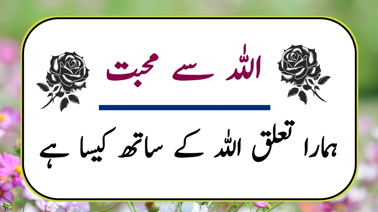 Allah sa muhabbat | Allah ka sath hamara taluq | #quotes - YouTube