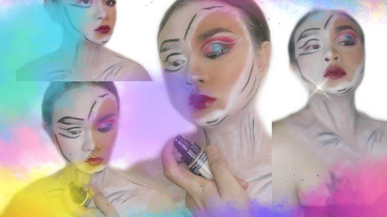 SPRAY PAINT MAKE UP TUTORIALS |FANTASY MAKEUP/I FOLLOWING Nikkie Tutorials/MarlonSore - YouTube