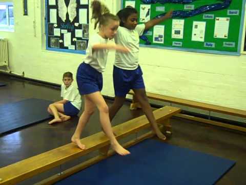 Primary school balance and counterbalance routine 2 - YouTube