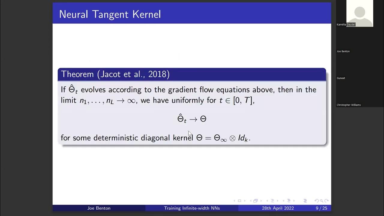 Joe Benton: Training Dynamics of Infinite-width Neural Networks - YouTube