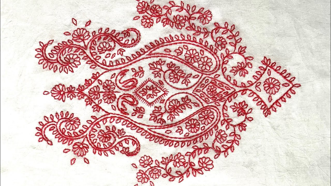 Kashmiri Embroidery Most Unique Handmade Design - YouTube