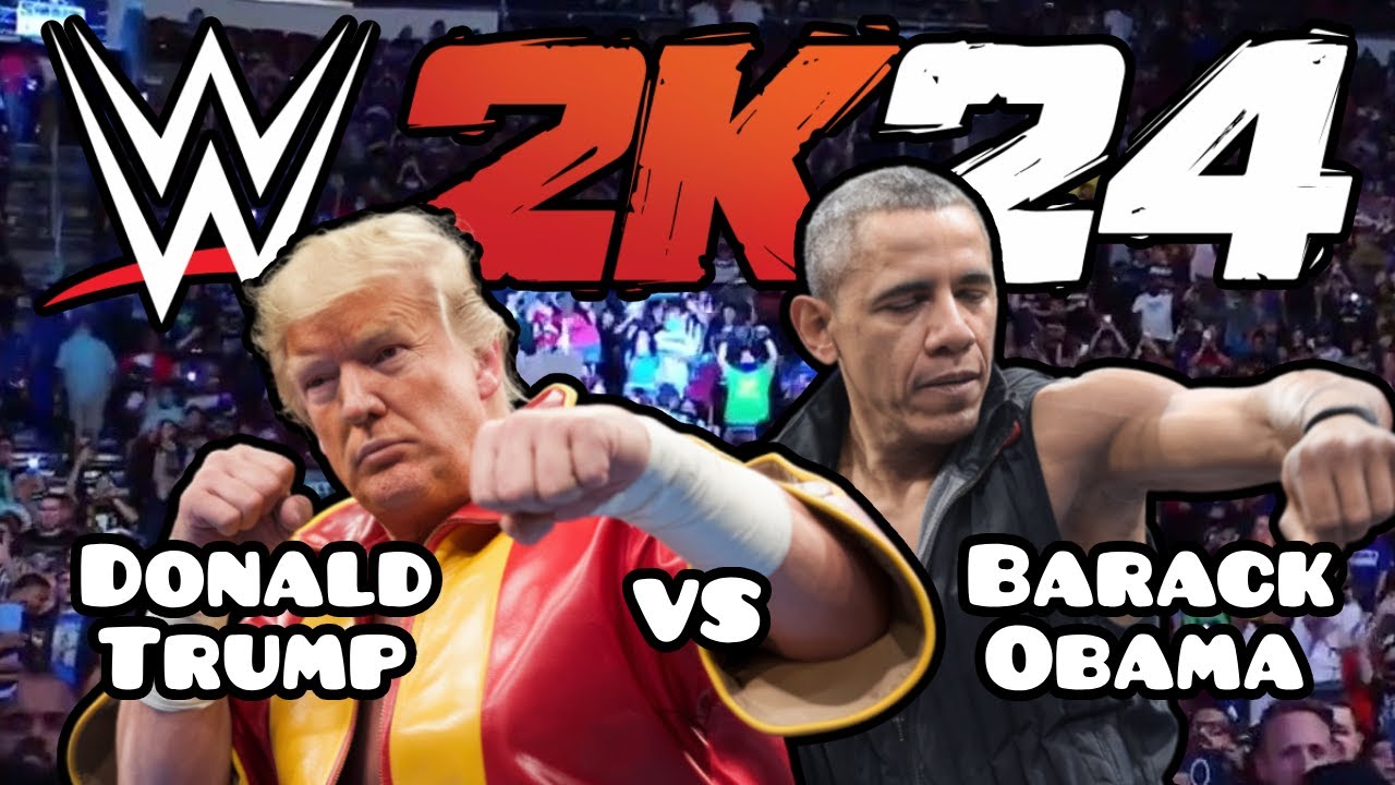 Trump vs Obama in WWE 2K24 - YouTube