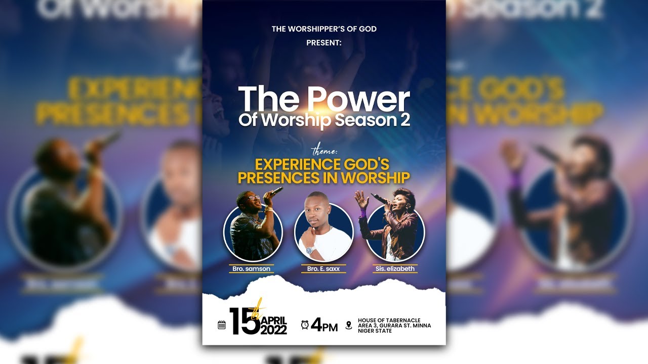 Church Flyer Design | The Power of Worship | Photoshop Tutorial - YouTube