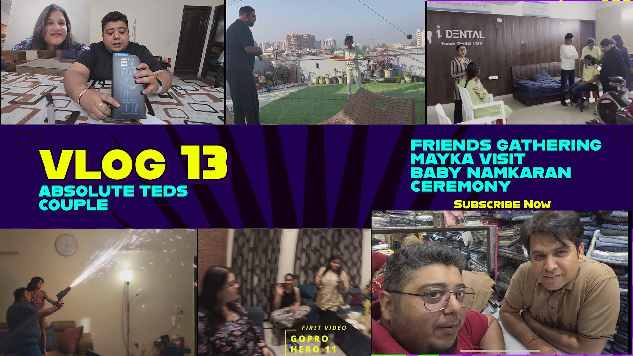 VLOG13| Masti with friends | Baby Namkaran | Usa Se Aaya GoPro Action ...