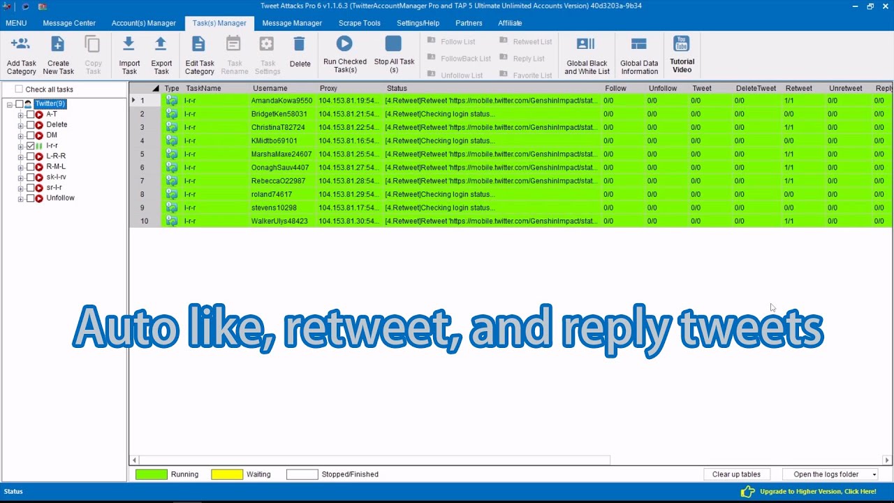 Auto like, retweet, and reply tweets via TweetAttacksPro - YouTube