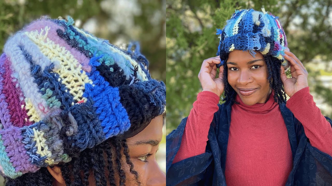 Crochet Beanie from Yarn Scraps | HOW TO CROCHET - YouTube