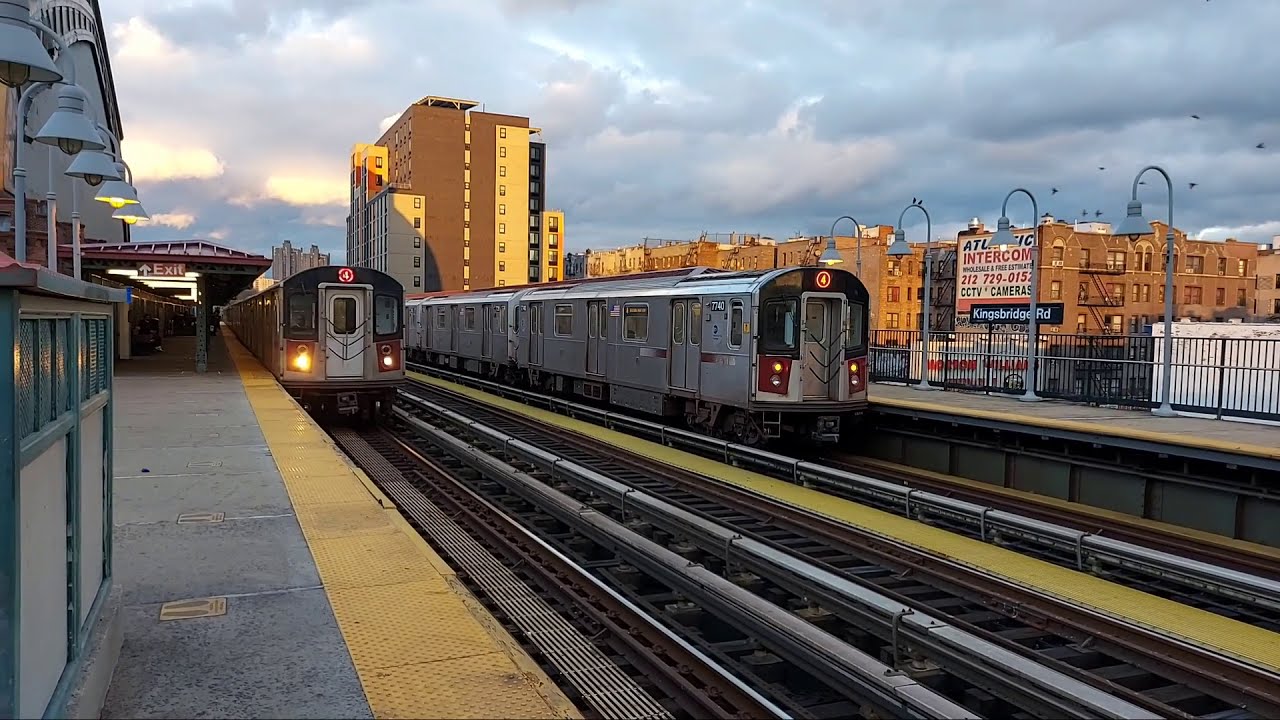 MTA: R142/R142A 4 train action at Kingsbridge Rd and Burnside Av - YouTube