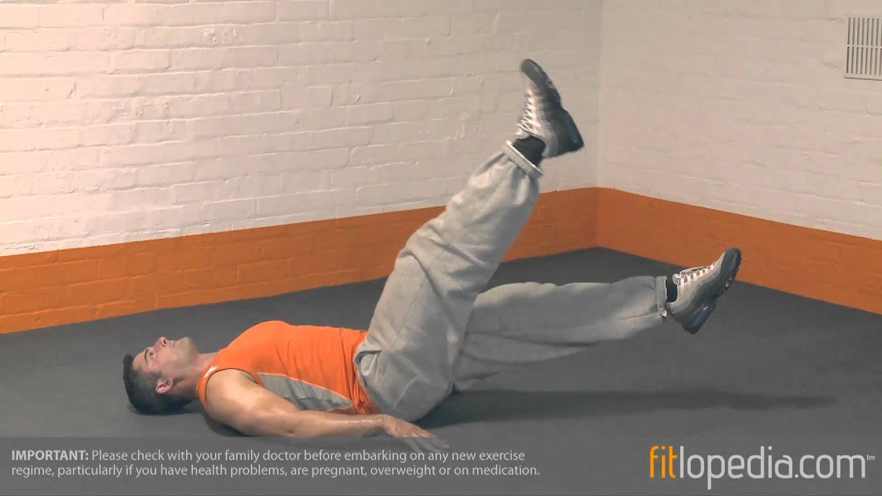 Lying Single Leg Raises - YouTube
