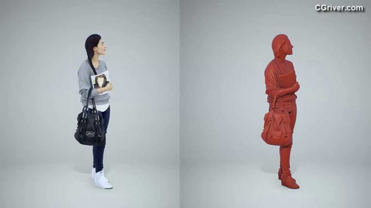 3D Human Model: Realistic Casual Woman for 3ds Max, Cinema 4D, SketchUp ...