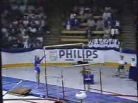 Lori Strong Uneven Bars 1987 Canadian Championships - YouTube