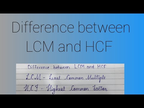 Difference between LCM and HCF - YouTube