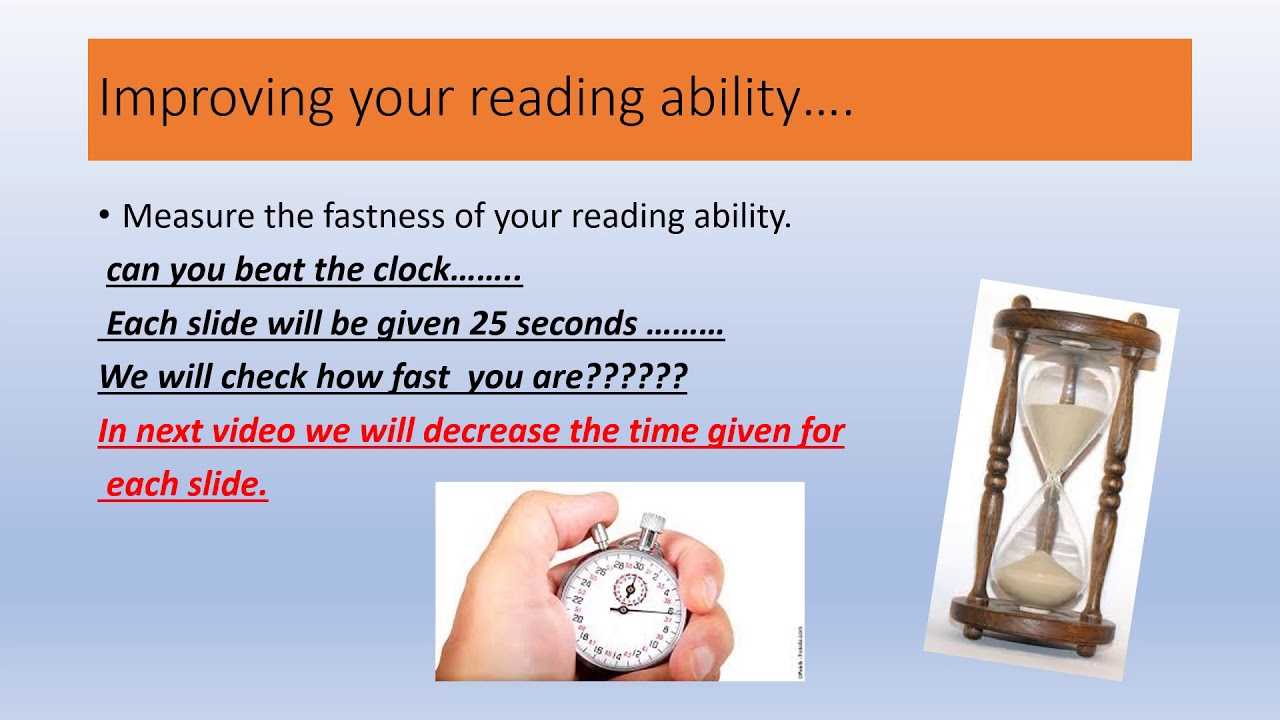 Measuring and improving reading ability. - YouTube