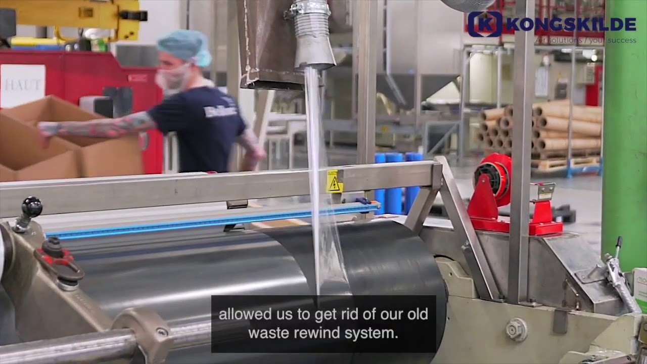 Bolloré plastic films packaging by KONGSKILDE suction system - YouTube