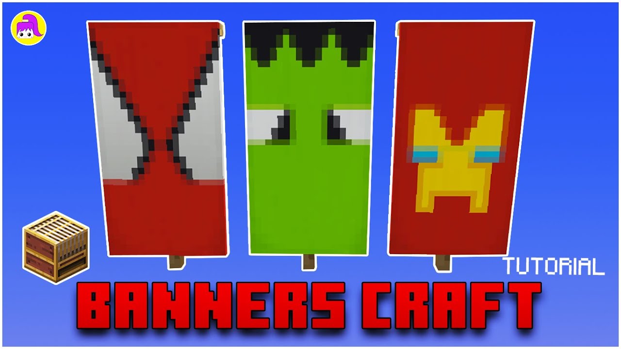How to Craft Banners "SuperHero" (pt 1) - Minecraft tutorial - YouTube