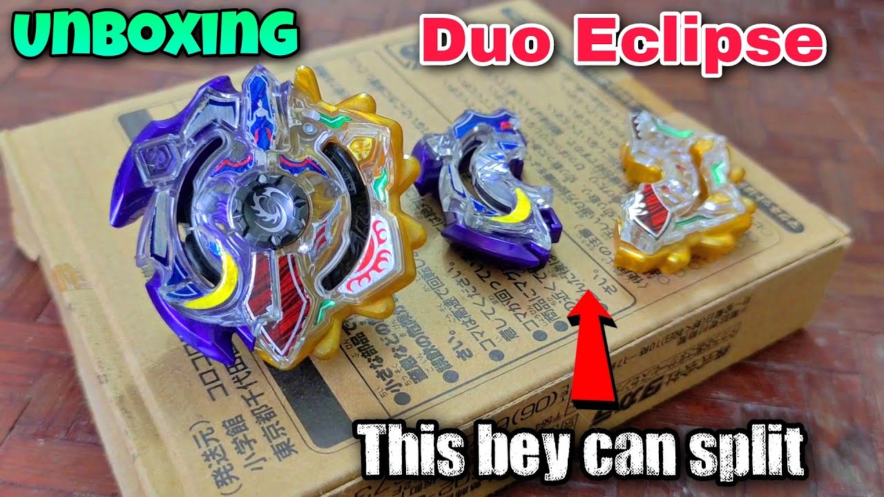 This beyblade can Split - DUO ECLIPSE unboxing and review - YouTube