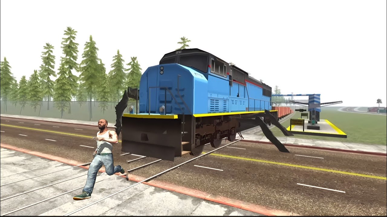 FRANKLIN FIGHT GIANT TRAIN 😱 IN INDIAN BIKE DRIVING 3D - YouTube