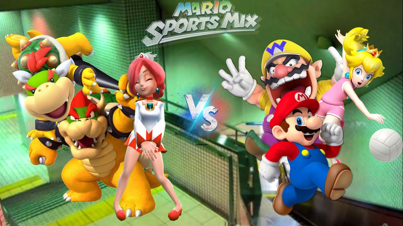 Mario Sports Mix - Volleyball (3 players, Expert CPU) Exhibition Match ...