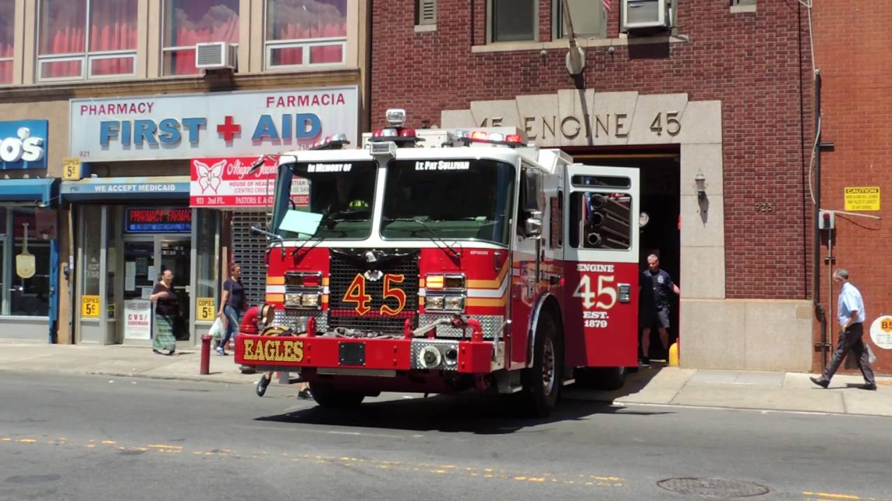 FDNY Engine 45 Responding - YouTube