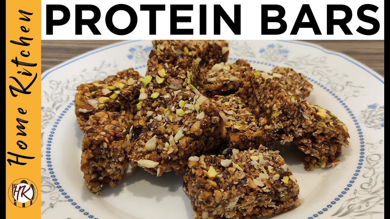 2 minutes Healthy snack | Homemade Protein Bars Recipe by Home Kitchen ...