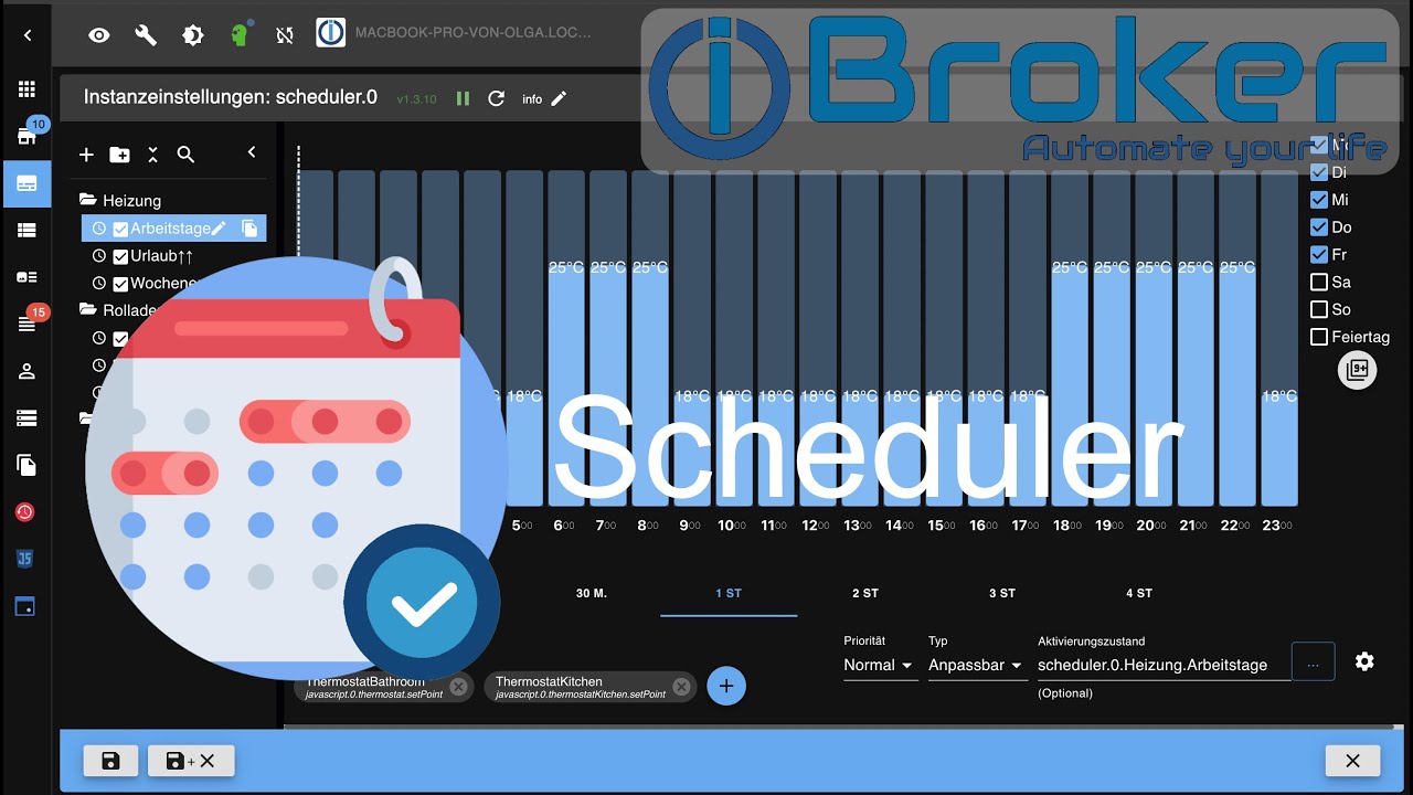 ioBroker Scheduler / Planer-Adapter: Funktion, Installation und ...