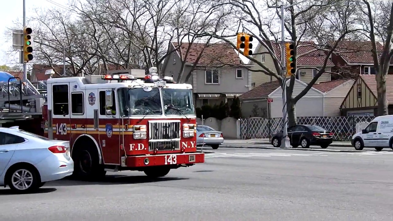 FDNY Engine 294 & Ladder 143 responding - YouTube