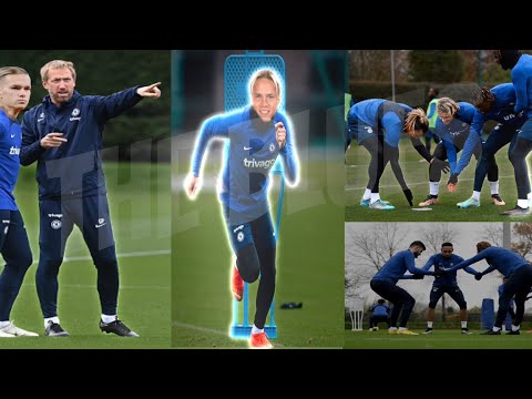 MYKHAILO MUDRYK BEGINS TRAINING WITH THE FULL CHELSEA SQUAD - YouTube