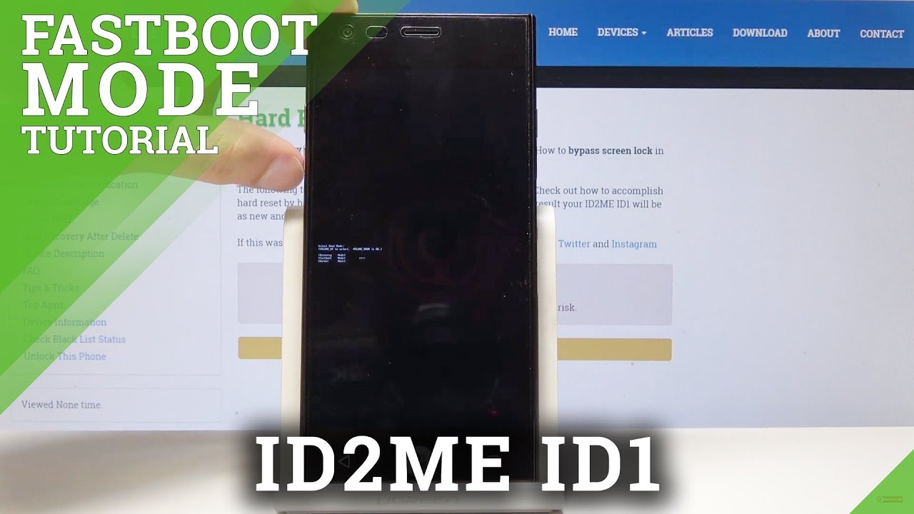 How to Enable Fastboot Mode in ID2ME ID1 - Re-flash Partition - YouTube
