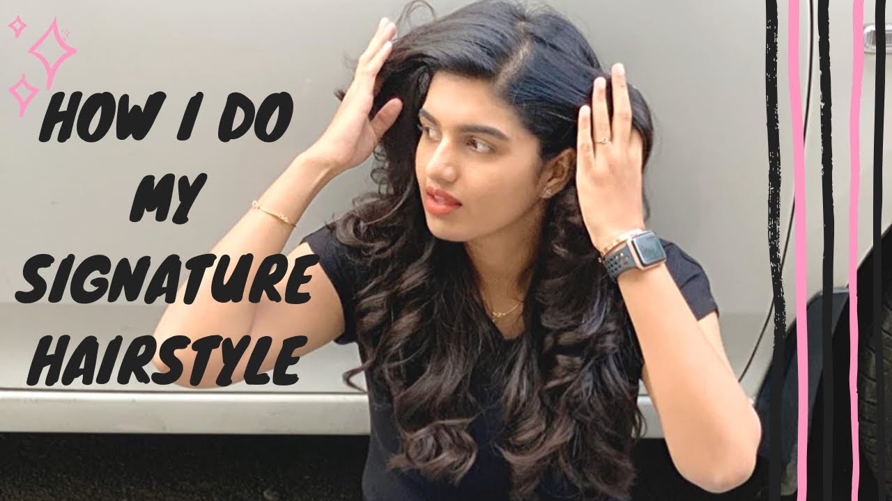 How I do my signature hairstyle using a straightener!!?? - YouTube