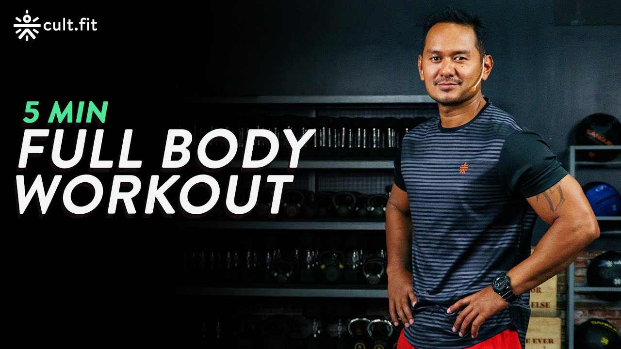 5 Min Full Body Workout | Fit In Five | 5minute Workout At Home | Home ...