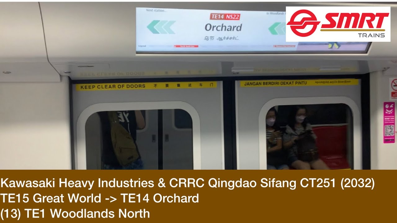 SMRT Trains [TEL] Kawasaki & CRRC Sifang CT251 [2032] - Great World to ...