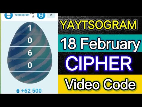 Yaytsogram 18 February Cipher Code | Today Yaytsogram Cipher Code # ...