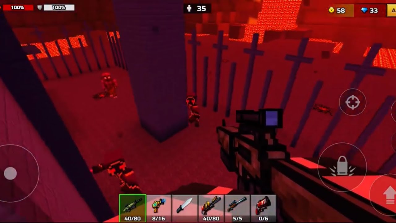 Pixel Gun - Block World - Hell Castle - YouTube
