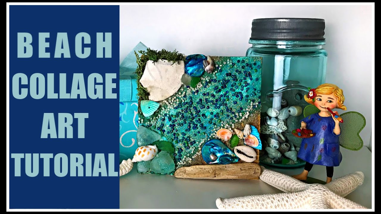 Beach Collage Art Tutorial - YouTube