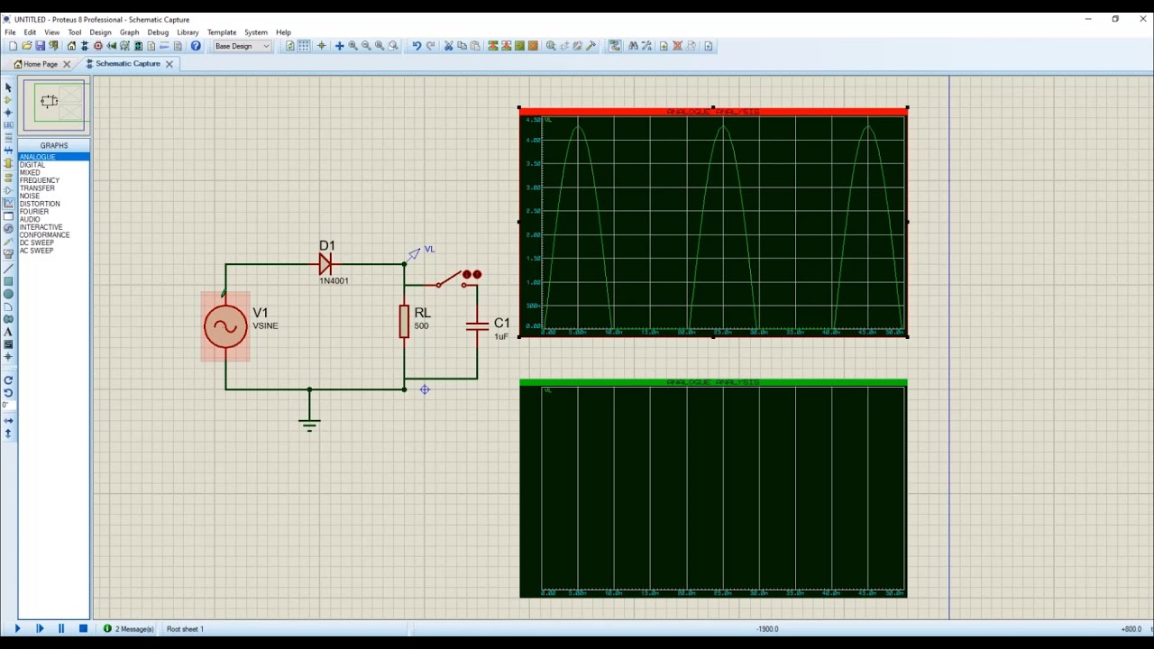 Half wave rectifier simulation in Proteus || CSE NUB - YouTube
