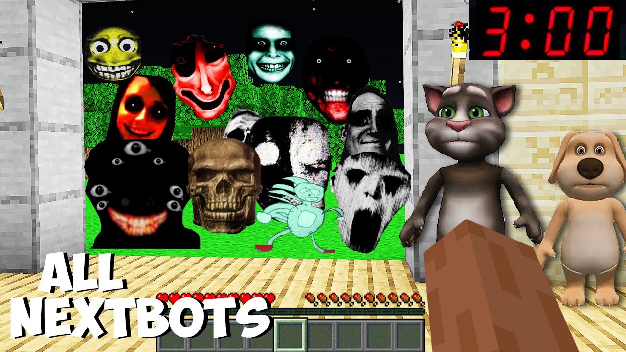 ALL SCARY NEXTBOTS CHASED ME in MINECRAFT animation HYPER SANIC HUNGER ...