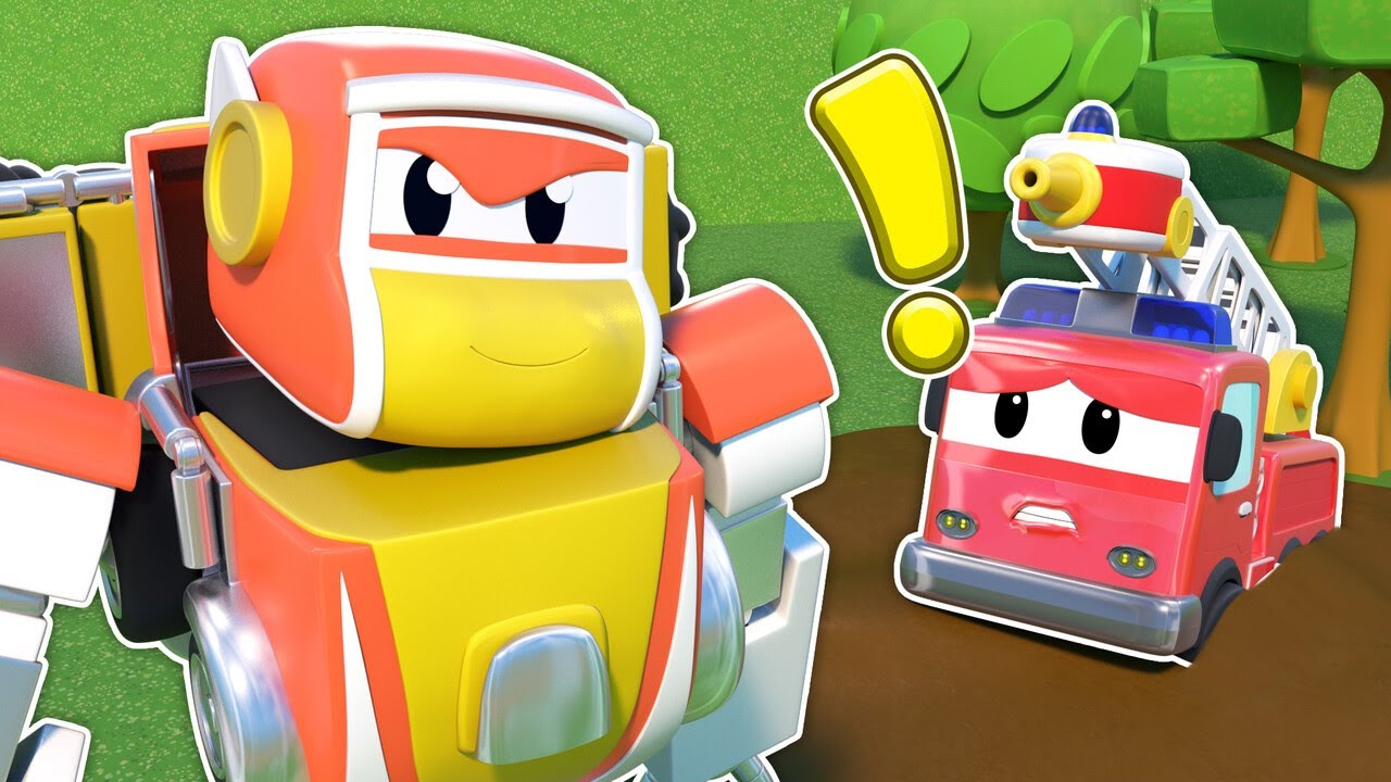Firetruck está na lama! 🤖 Resgate-o, Super Robô! 🚒 | Robofuse - YouTube