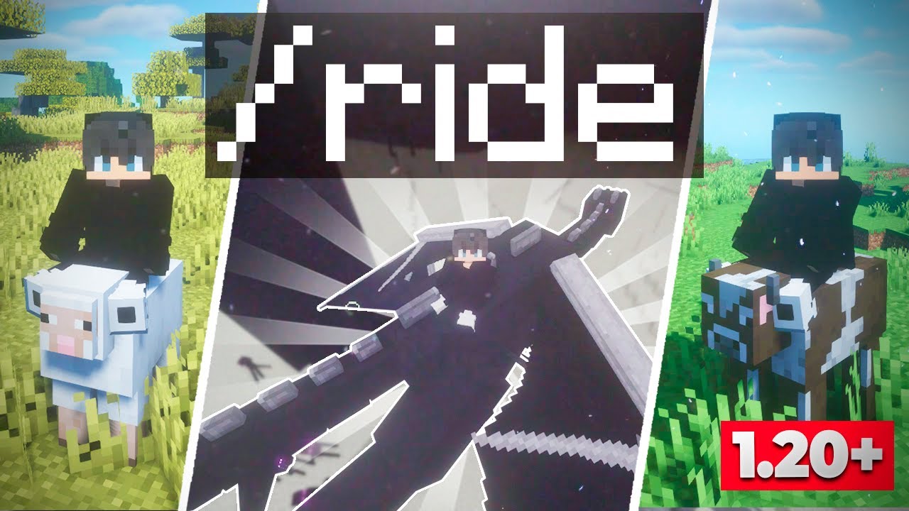 How to RIDE Any Mob in Minecraft 1.20 & 1.20.1 😄 All mobs: Ender Dragon ...