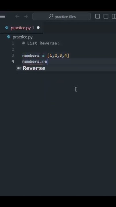 List Reverse | #python #pythonprogramming #coding #learnpython #pythonforbeginners - YouTube