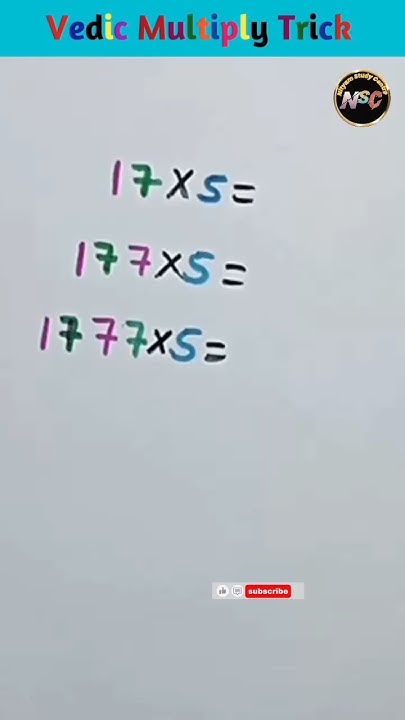 Vedic Multiply Trick #maths #shorts #shortvideo #vedic #shortsfeed #multiplication # ...
