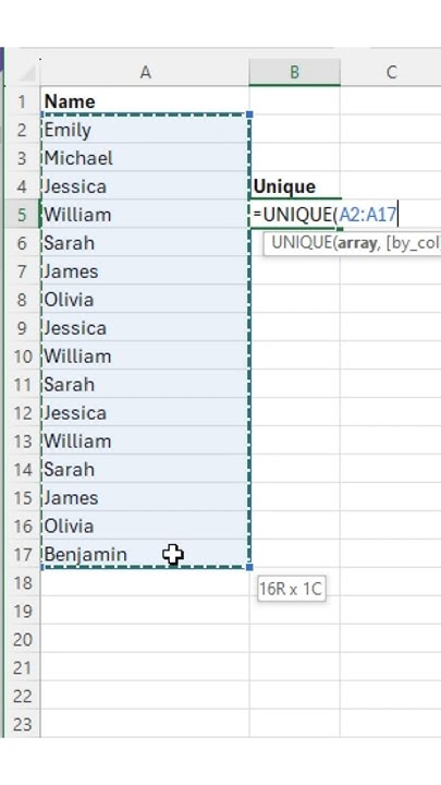 Excel Tricks : Create Unique List - YouTube