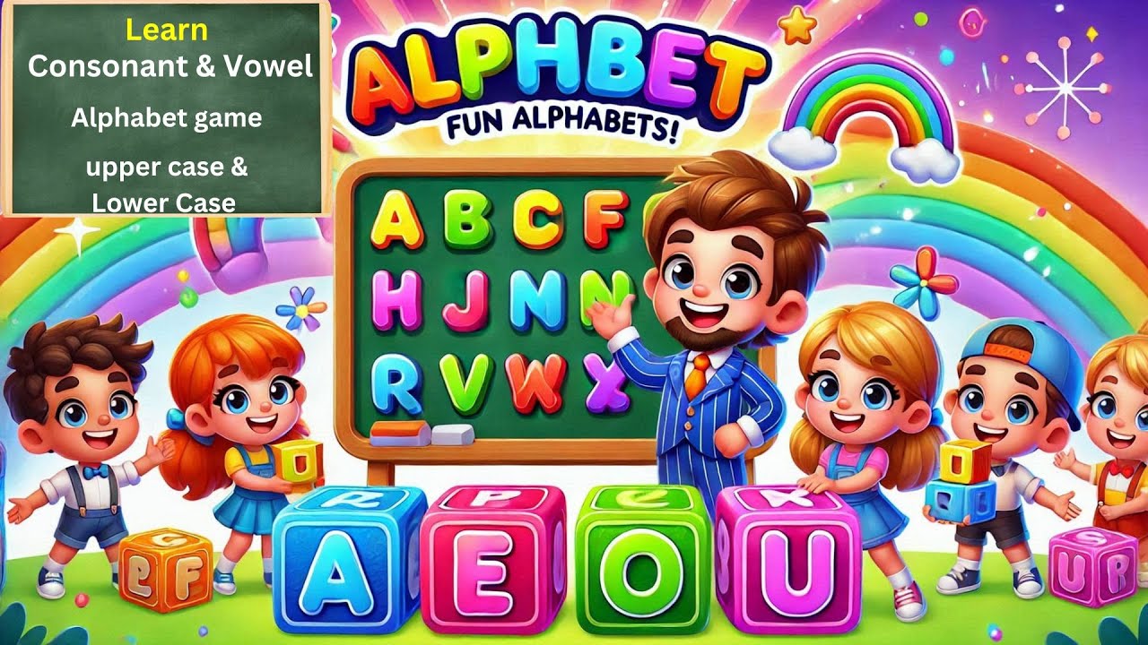 Fun Alphabet Song | Learn Consonants and Vowels | Educational Games for ...