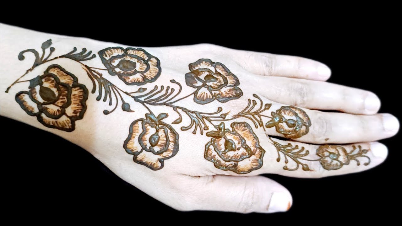 Mehndi design/ Easy Mehndi Design/ Flowers/Mehndi/Henna/strokes/creeper ...