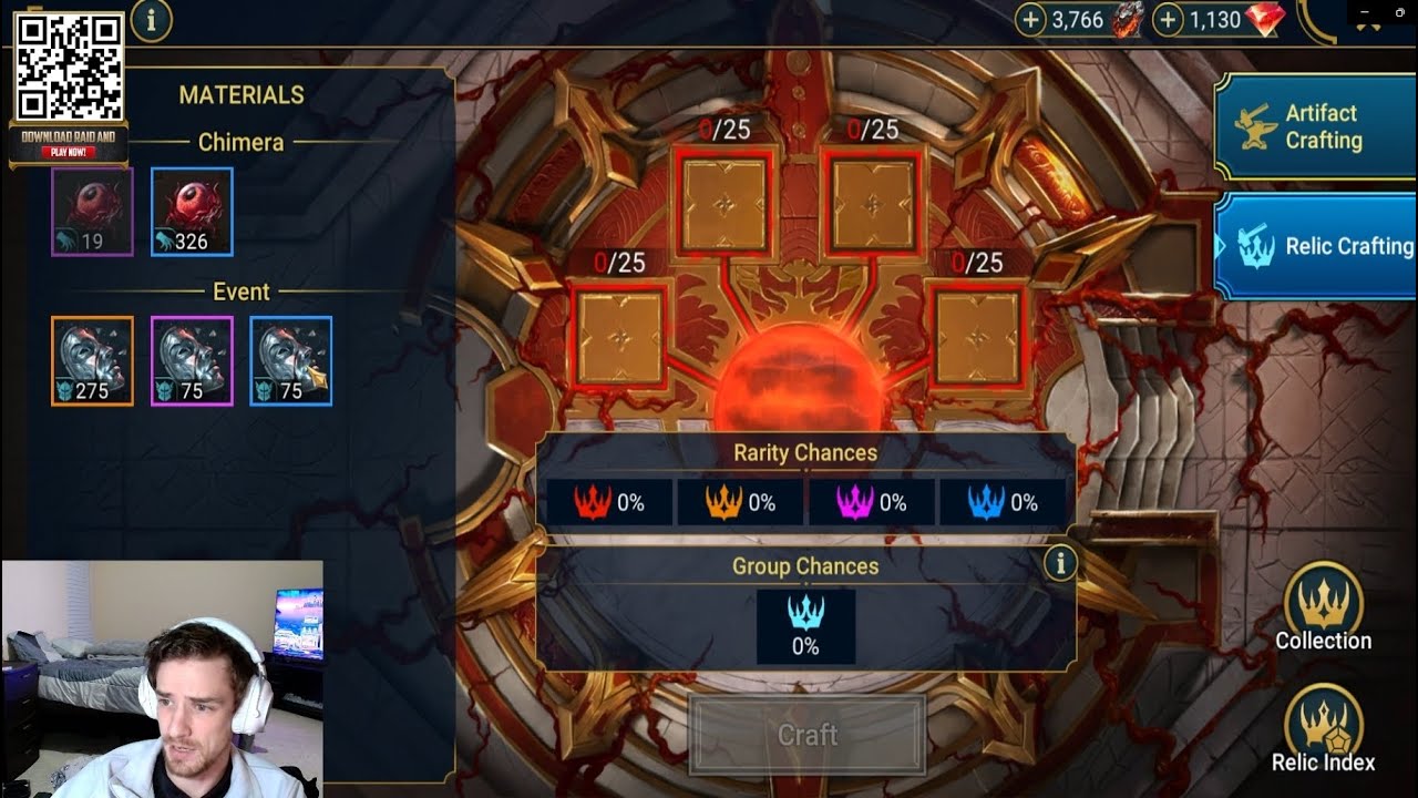 Can we Get a Mythical Relic? Crafting 1000 Event Materials - YouTube