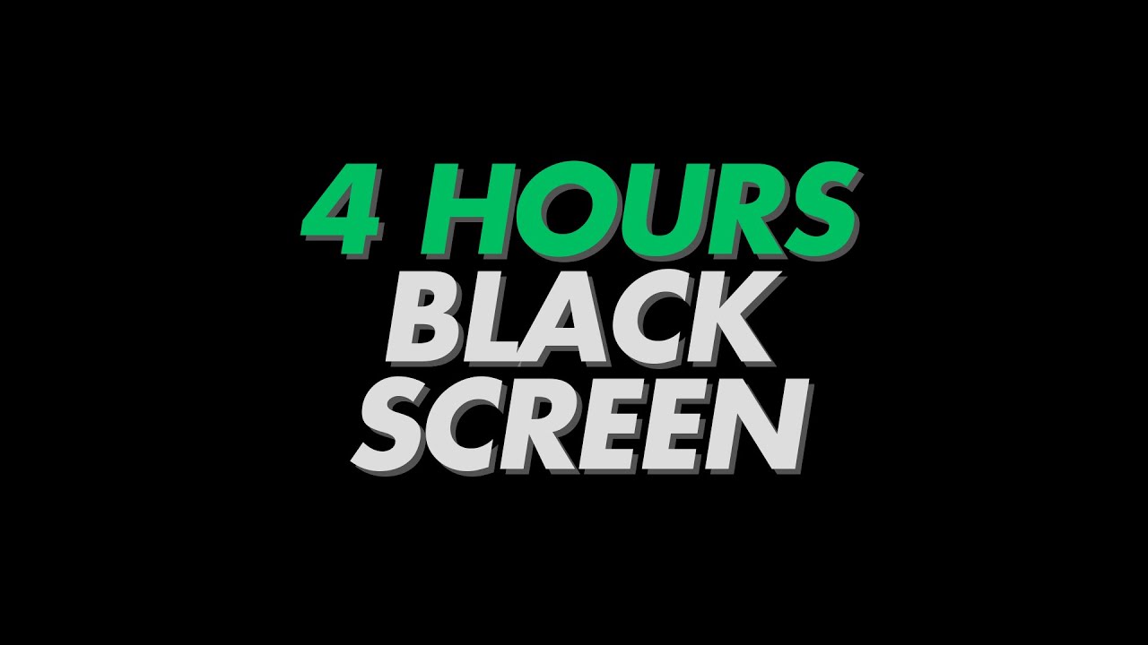 Black Screen | 4 Hours of Black Display in HD | No Glare, Just Peace ...