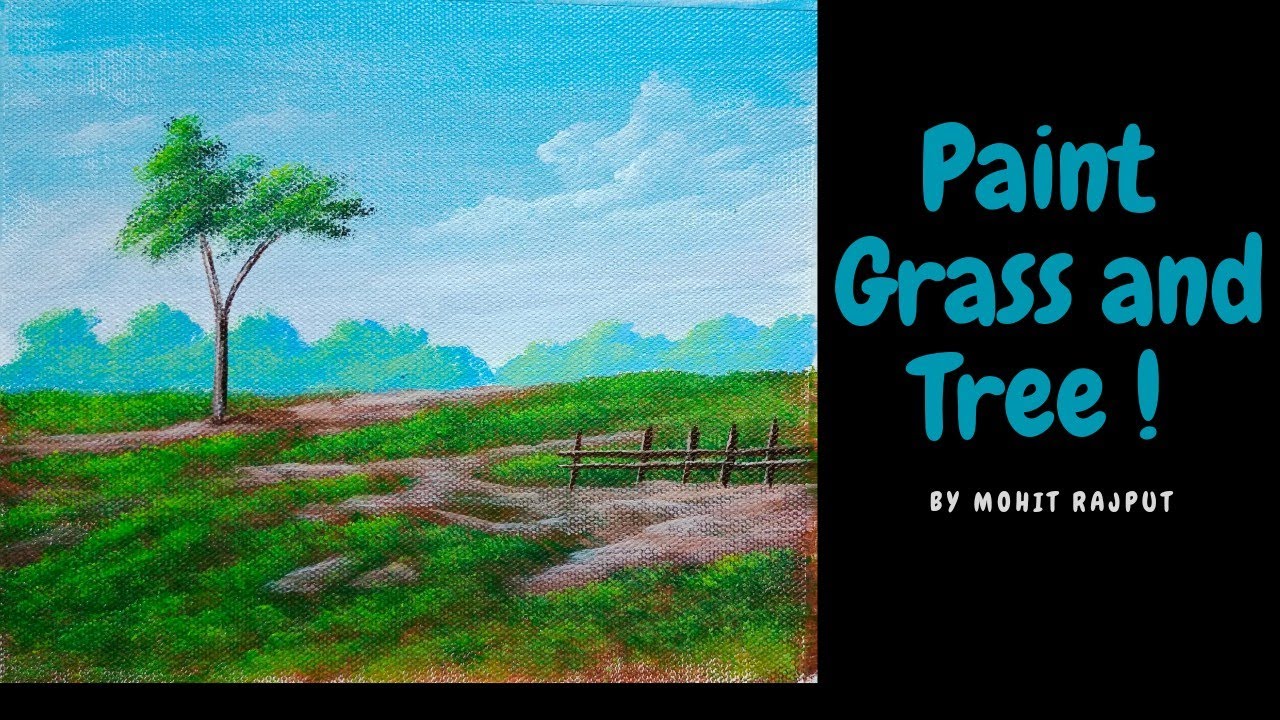 How to Paint Grass and Grounds with Acrylics - YouTube