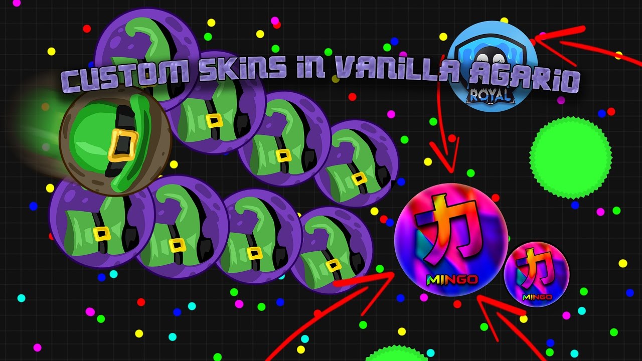 CUSTOM SKINS IN VANILLA AGARIO - AGAR.IO - YouTube